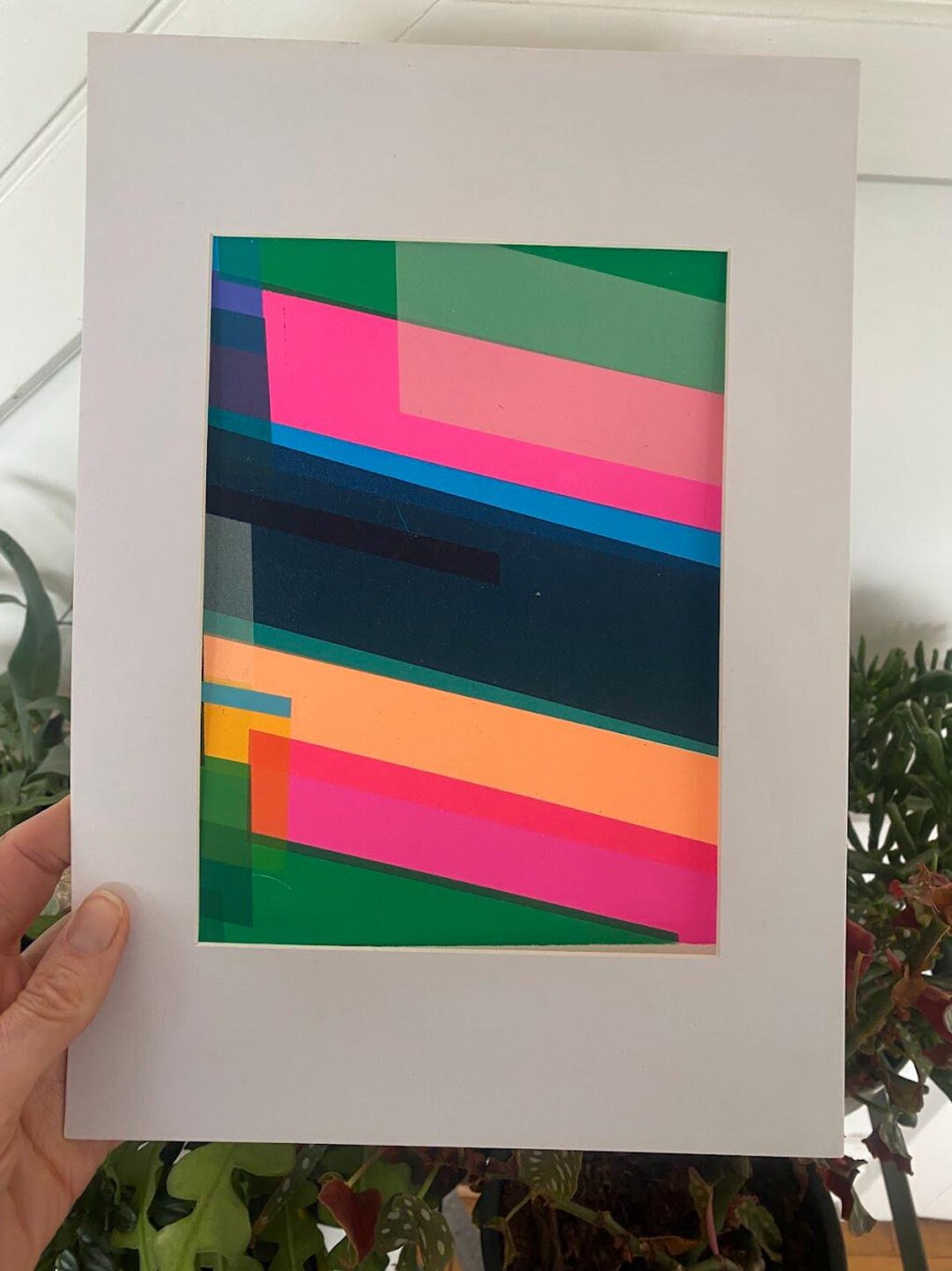 A4 Unique Screen Print - Abstract Pattern Lines Series - Etsy