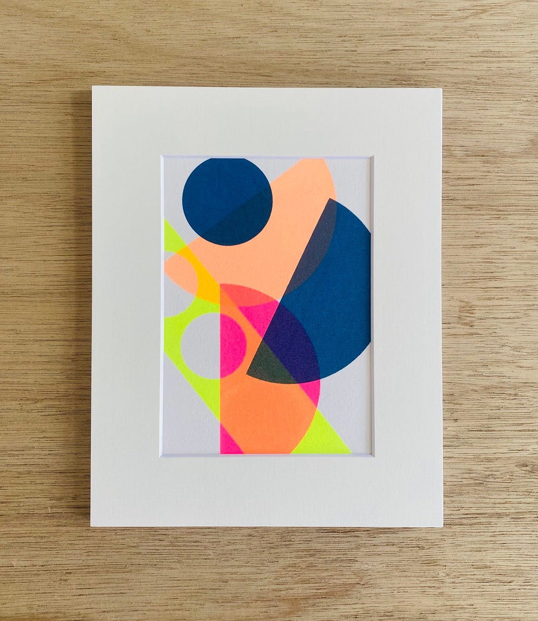 Screen Print neon 4 With A4 Mount - Etsy