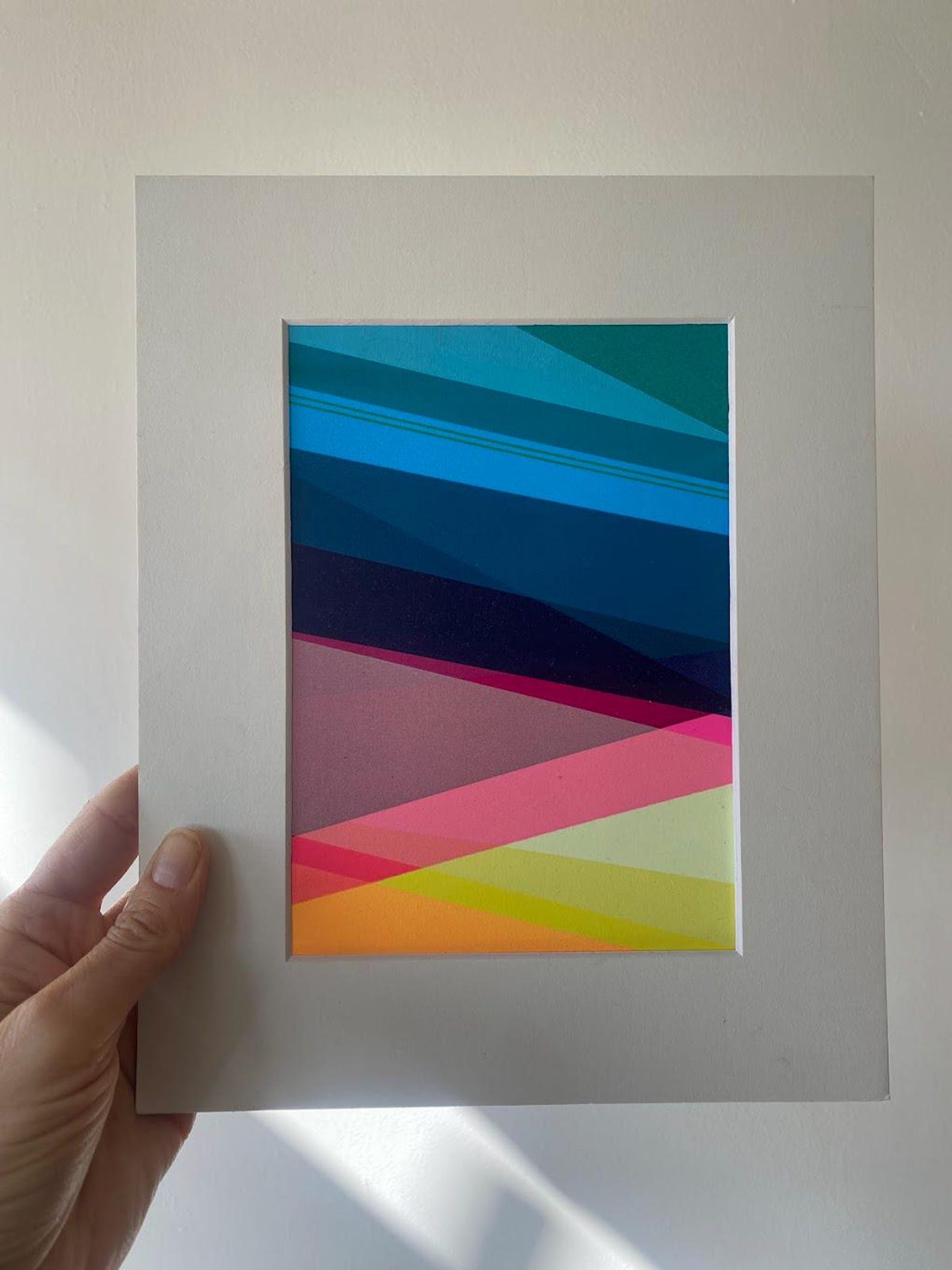 A5 Unique Screen Print - Abstract Pattern Lines Series - Etsy