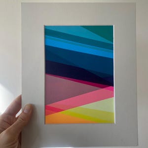 A5 Unique Screen Print - Abstract Pattern Lines Series - Etsy