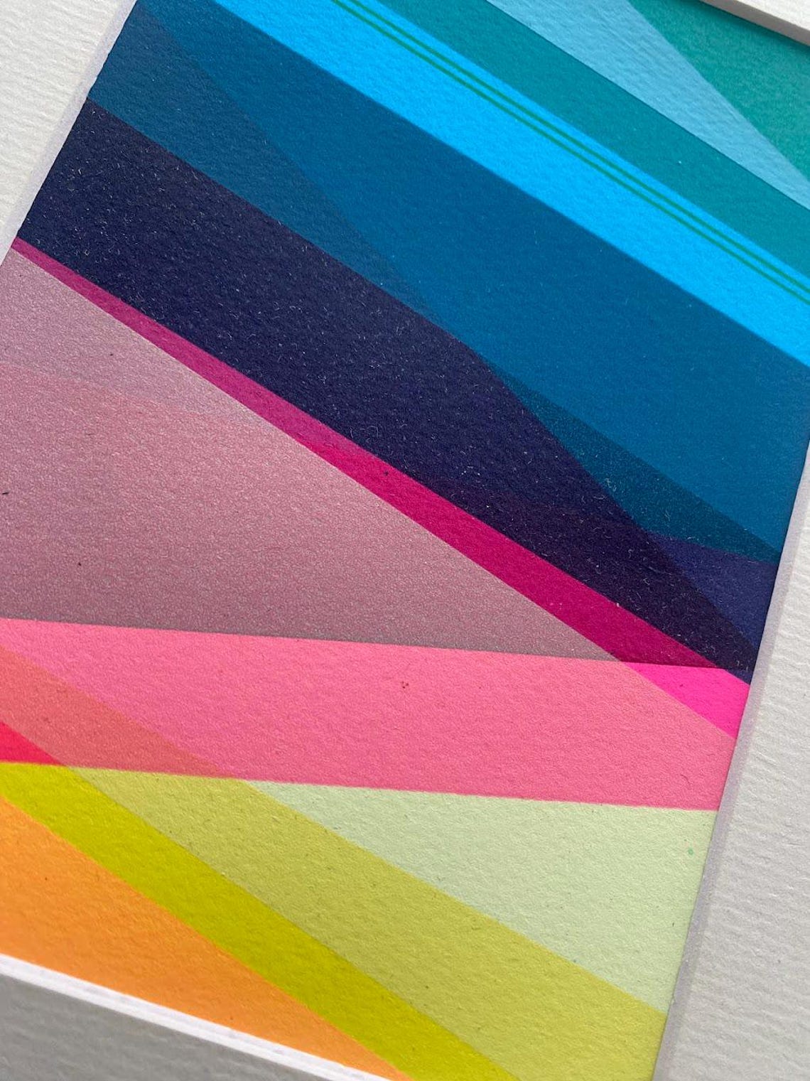 A5 Unique Screen Print - Abstract Pattern Lines Series - Etsy