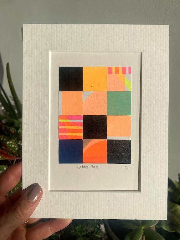 A5 Unique Collage - Screen Printed Collage - Pattern Play - Etsy
