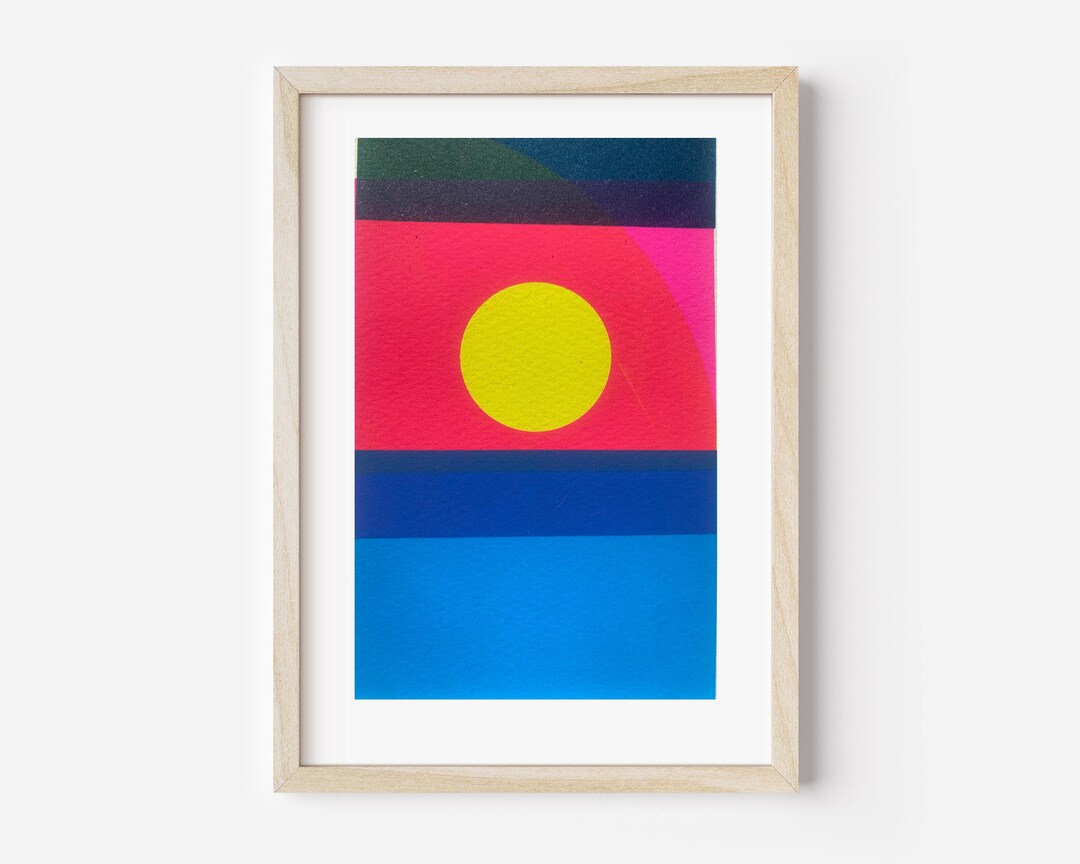 A5 Unique Screen Print - Abstract Shapes - Etsy