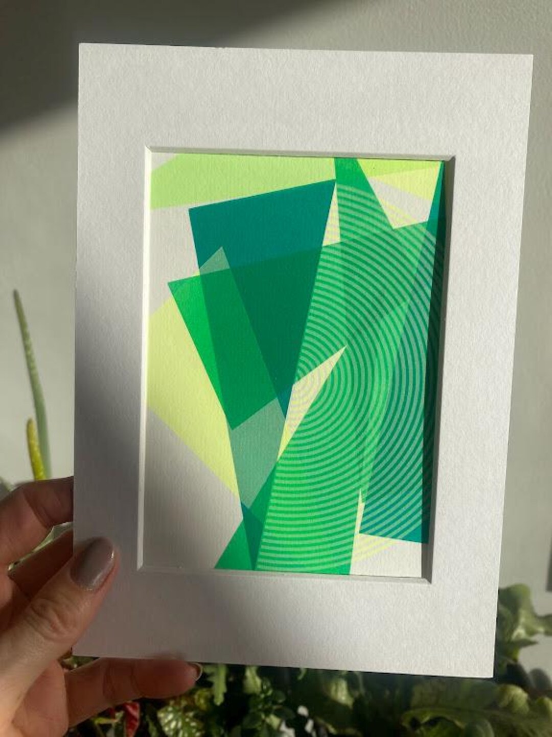 A5 Unique Screen Print - Abstract Art and Shapes Inspired by Leaves - Etsy