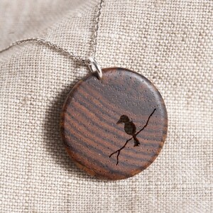 Wooden Bird Pendant - Etsy