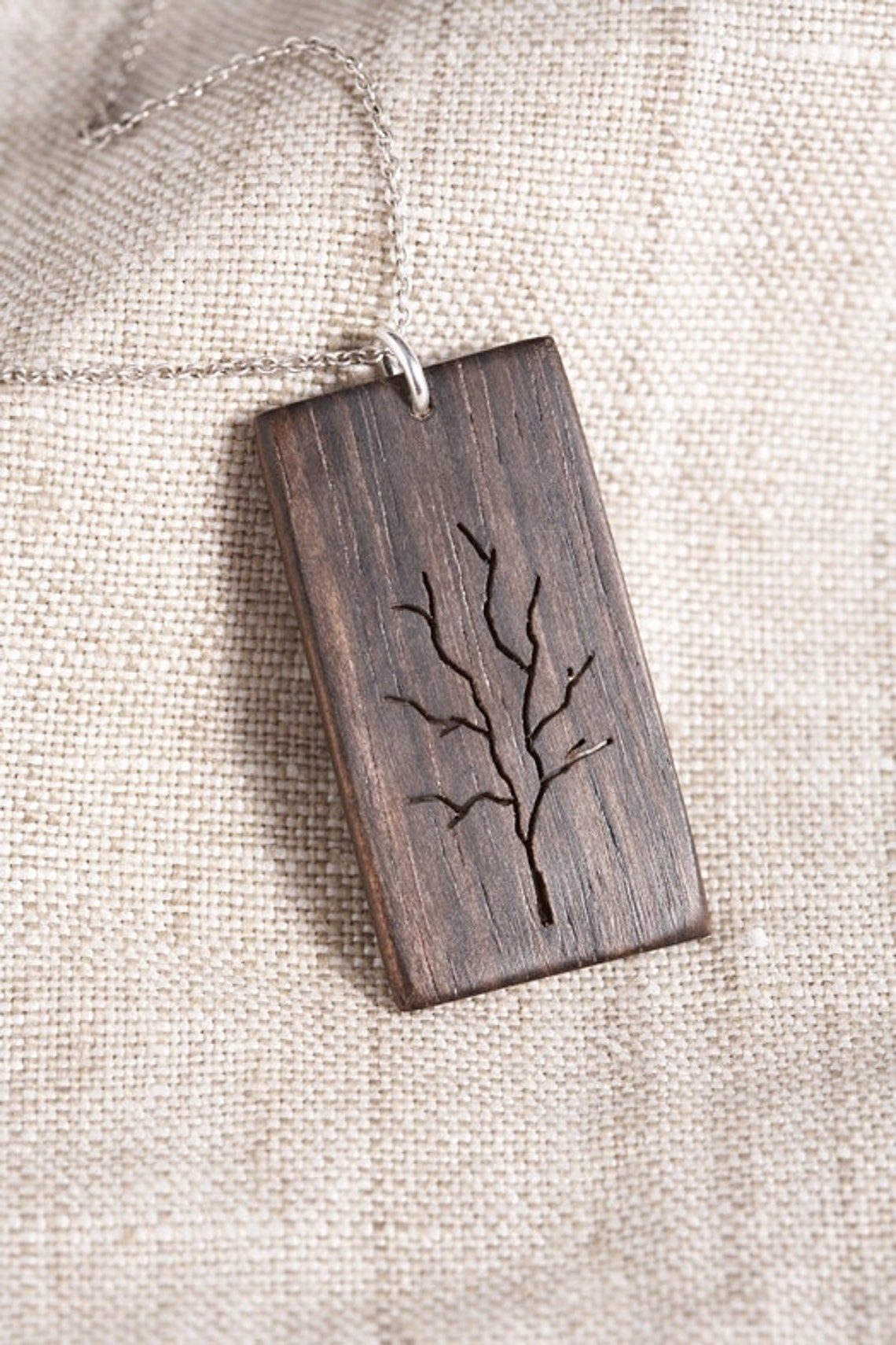 Wooden Tree Pendant - Etsy Canada