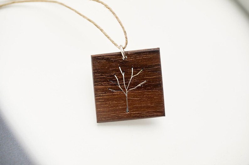 Wooden Tree Pendant - Etsy Canada