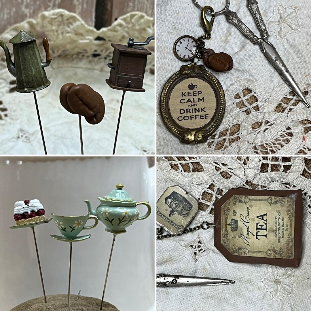 Coffee and Tea Pins and Fobs - Etsy