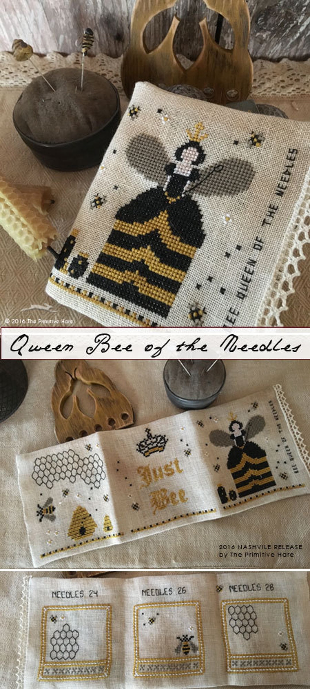 Bee Queen of the Needles PDF - Instant - Etsy