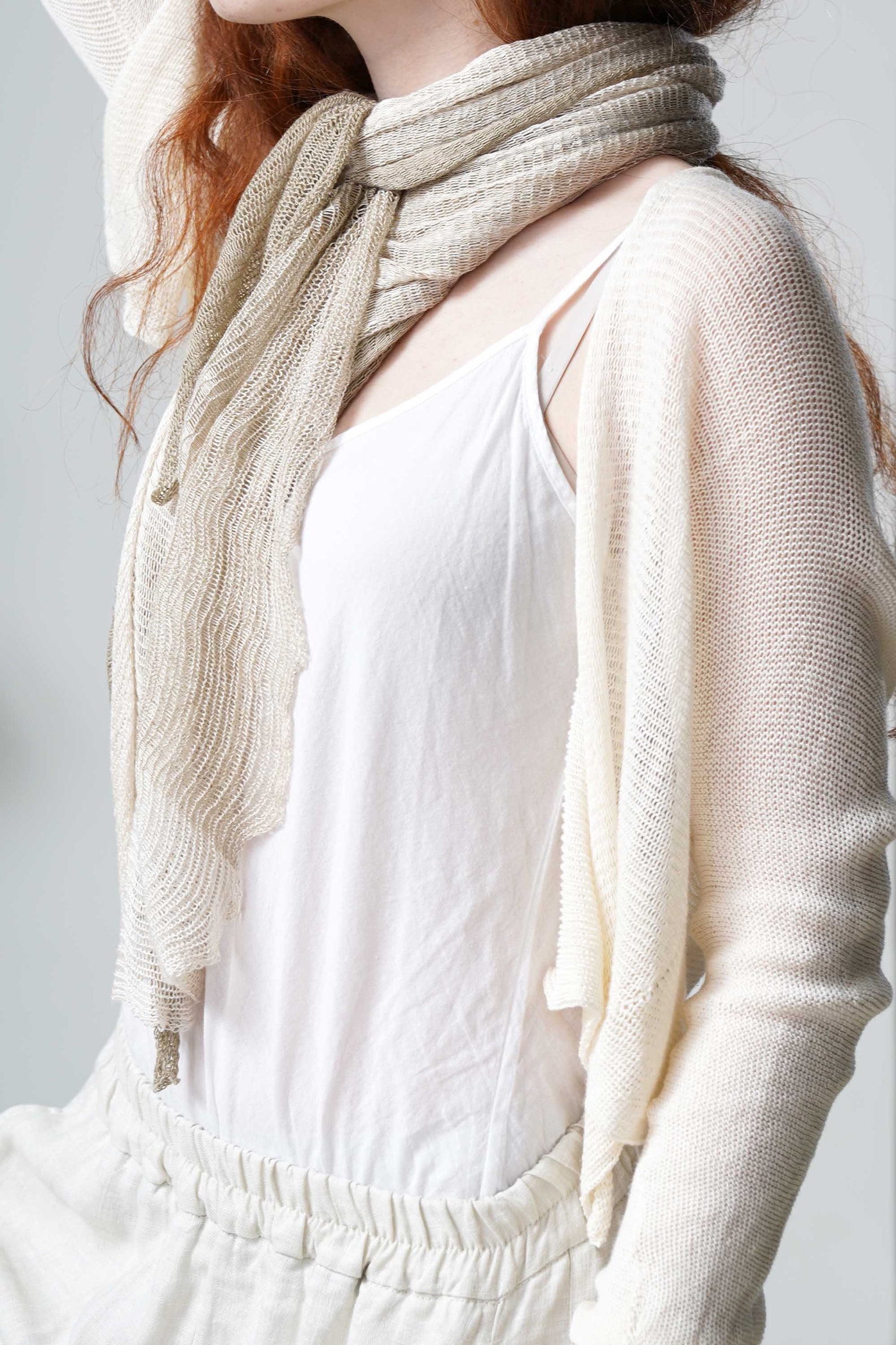 Two-tone Ivory Cream Summer Shawl Wrap 100% Bamboo Soft Long - Etsy