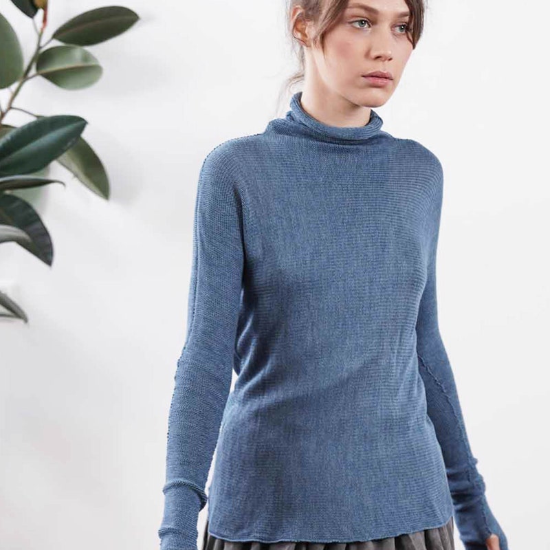 Blue Turtleneck - Etsy