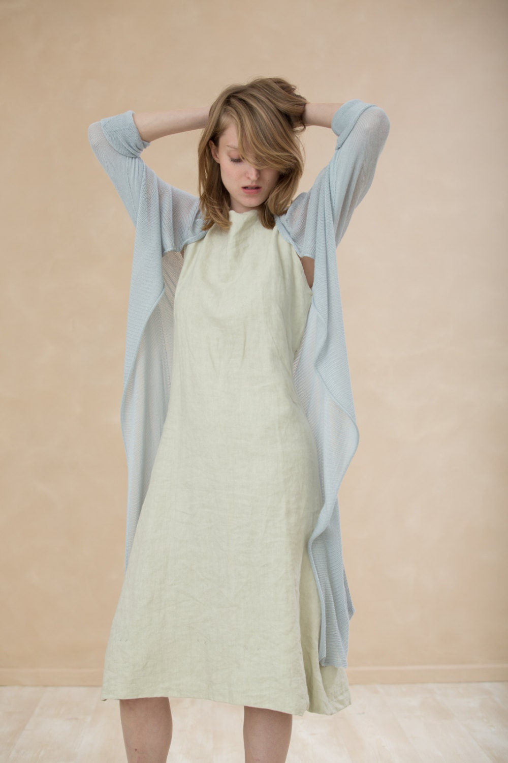 Light Blue Long Cardigan Hand Knitting Cardigan Oversized - Etsy