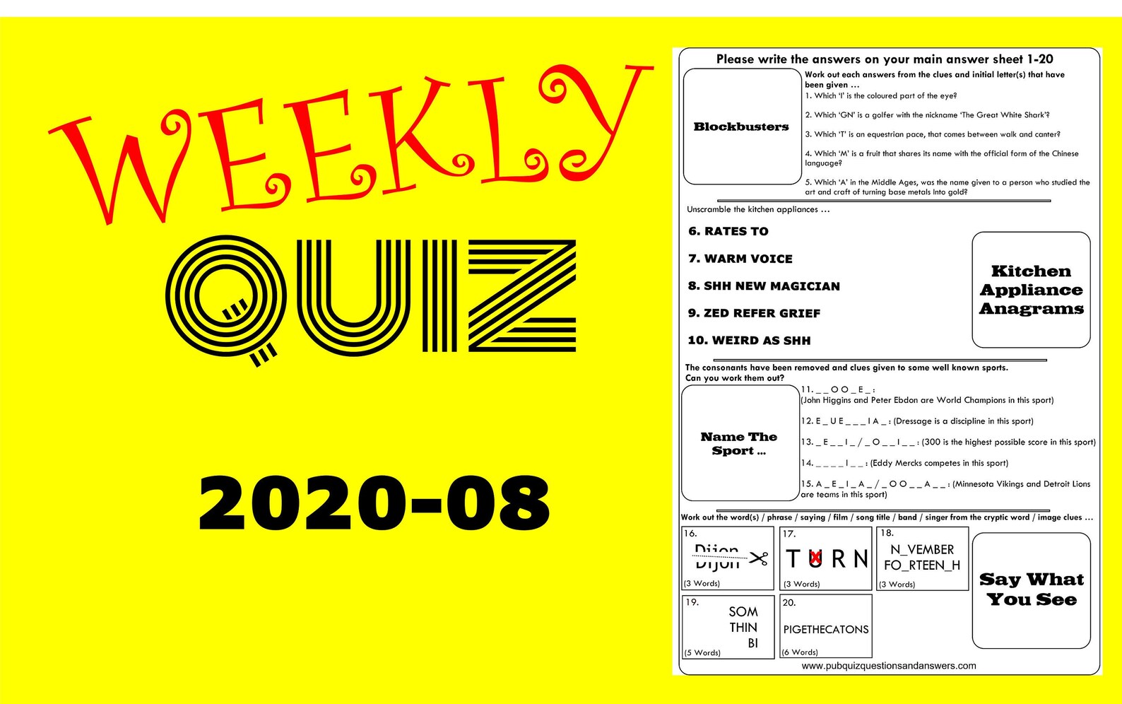 Weekly Quiz