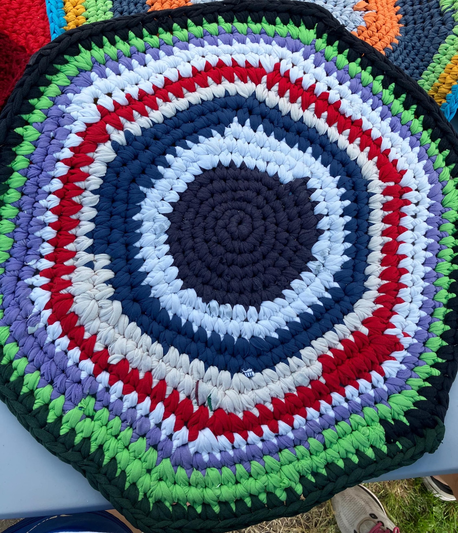 T-shirt Yarn Round Crochet Rug - Etsy