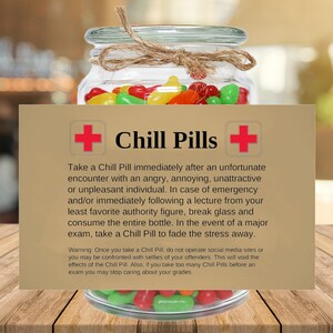 Chill Pill Gifts Students Printable Gifts - Etsy