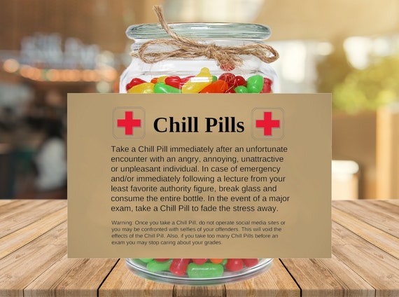 Chill Pill Gifts Students Printable Gifts | Etsy