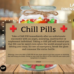 Chill Pill Gifts for Anyone, Funny Printable Gifts - Etsy