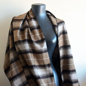 Winter Men Scarf, Wool Blanket Scarf, Plaid Oversize Travel Shawl ...