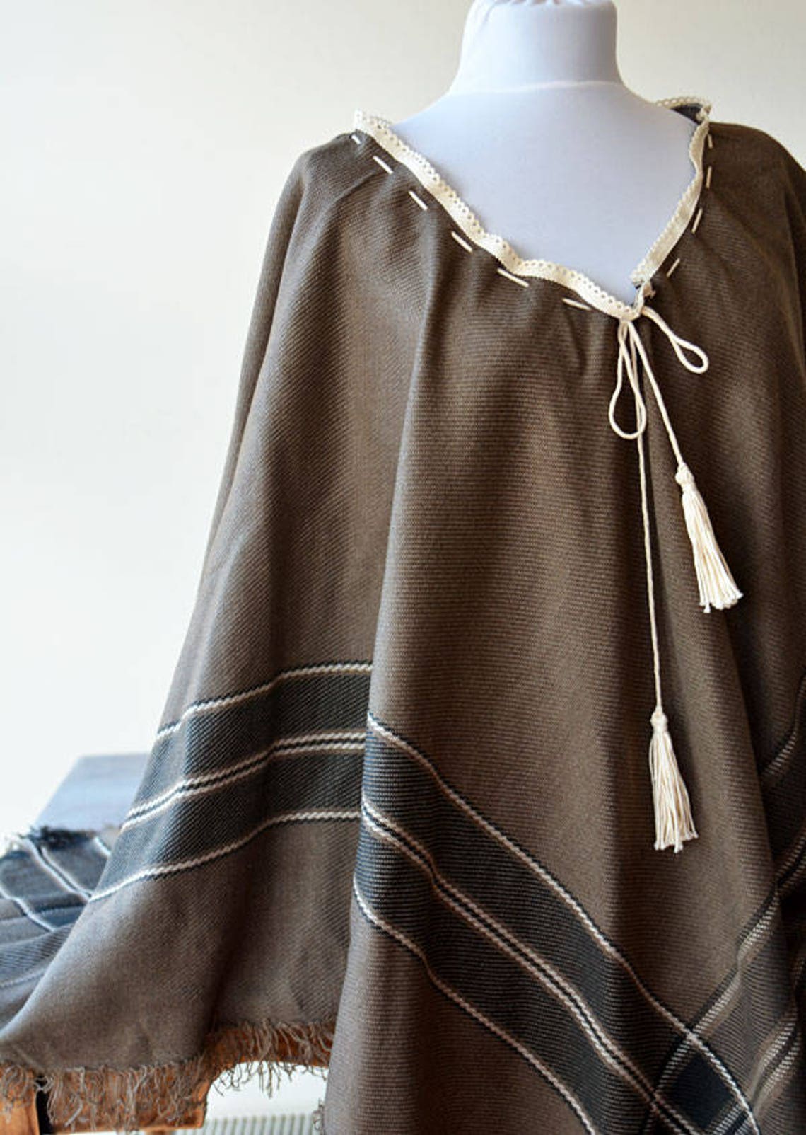 Light Brown Poncho Winter Poncho Winter Scarf Women's - Etsy