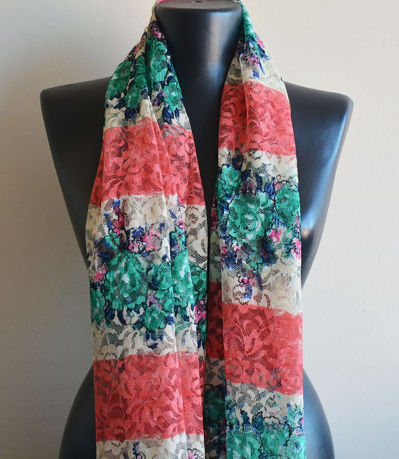 Floral Lace Shawl, Wedding Lace Scarf, Bridesmaid Shawl, Wrap Shawl ...