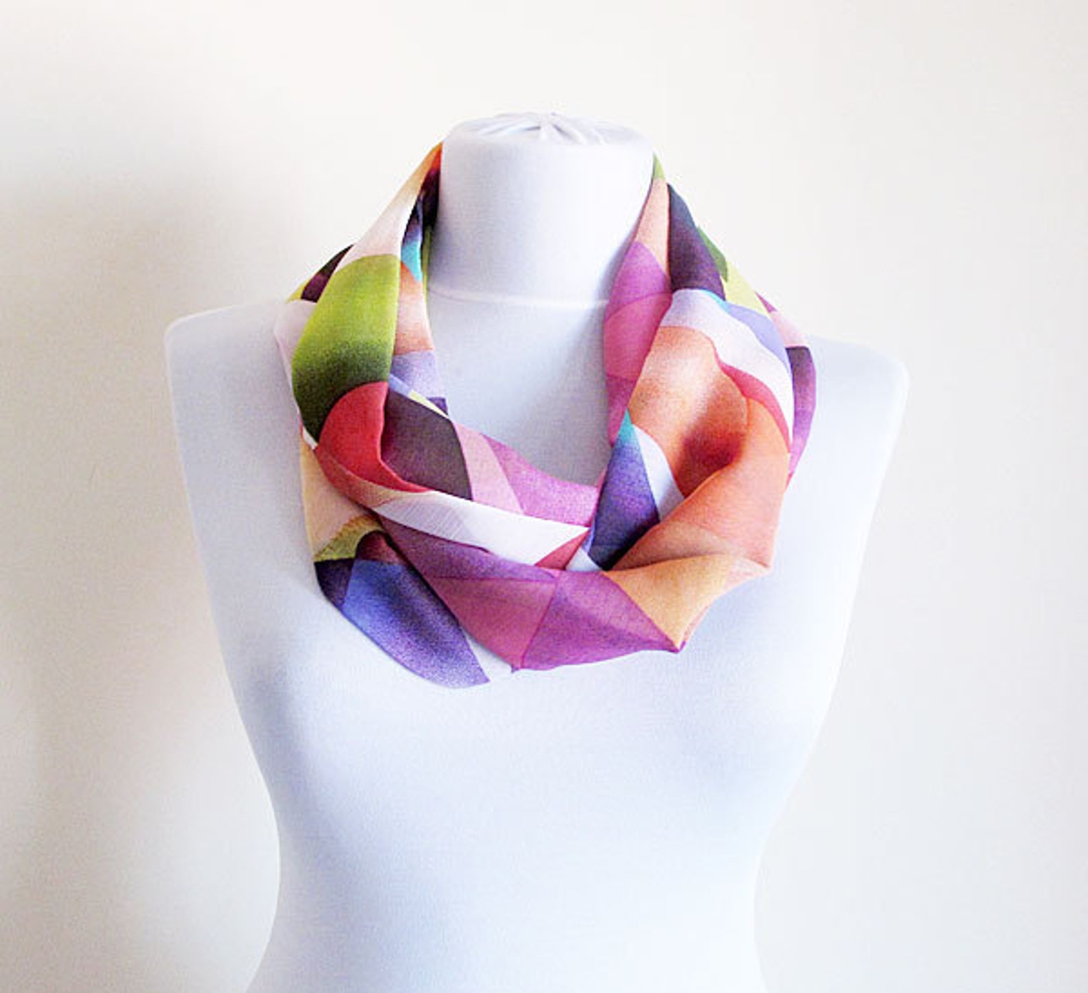Multi Colors Infinity Scarf for Women Scarves Chiffon Aztec - Etsy