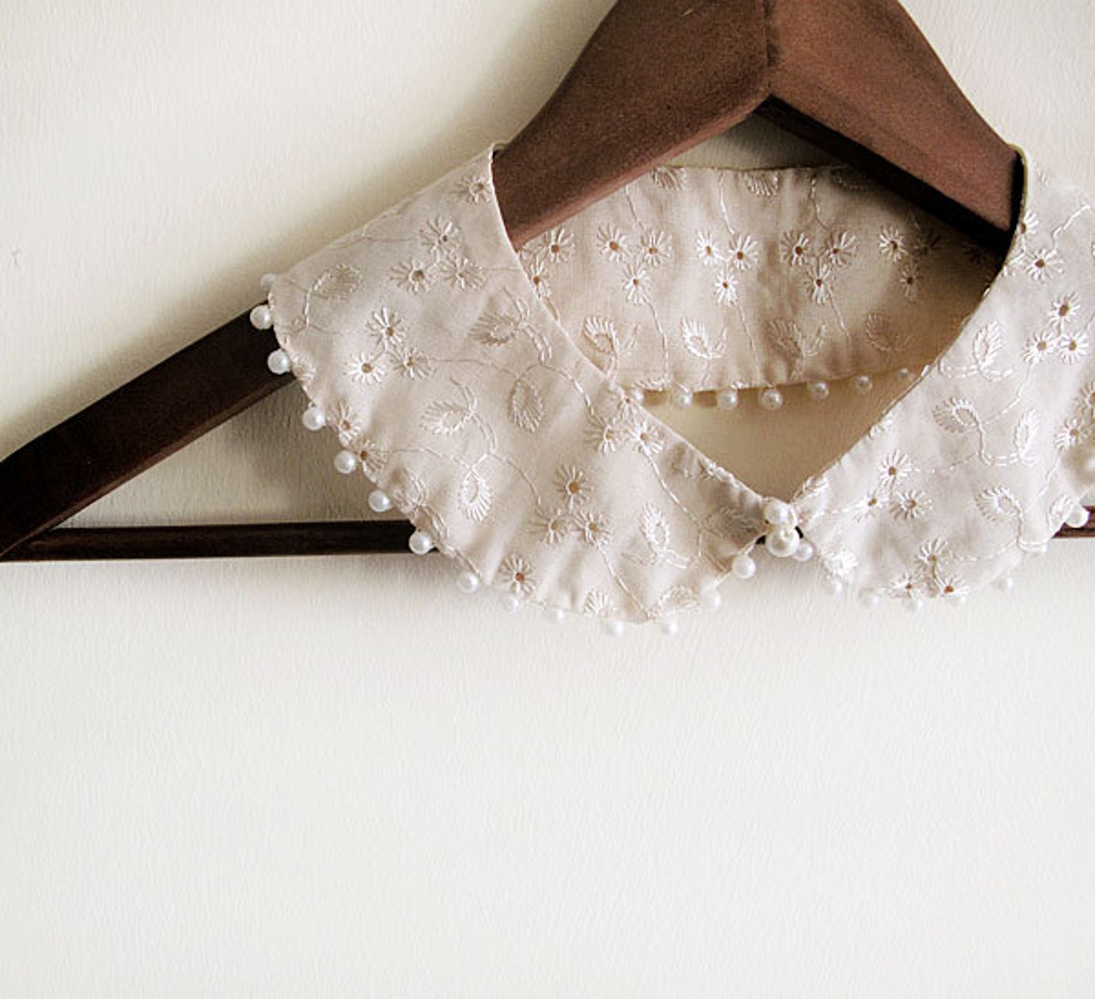 Beige, Handmade, Peter Pan Collar, Necklace, Back to School, Collar ...