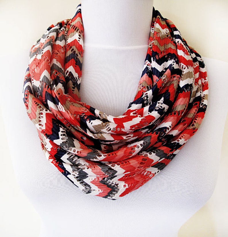 Jersey Aztec Loop Scarf Multi Color Infinity Scarf Scarves - Etsy