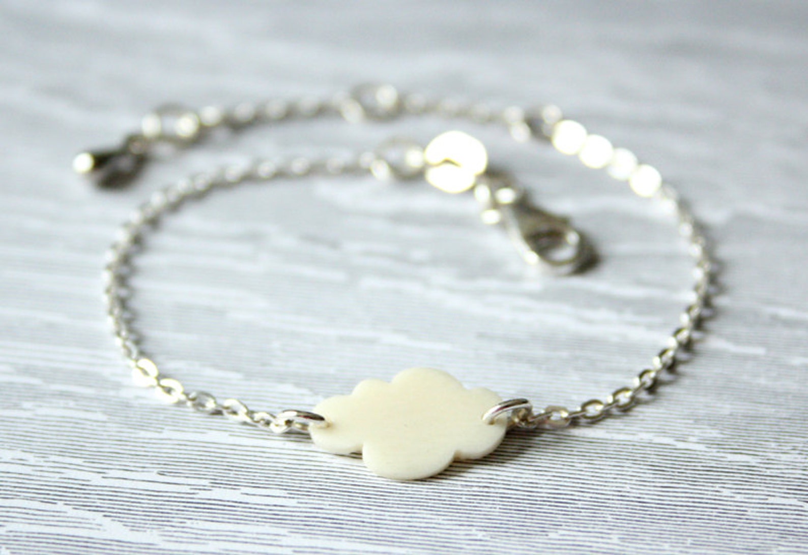Cloud Bracelet Bone and Sterling Silver - Etsy