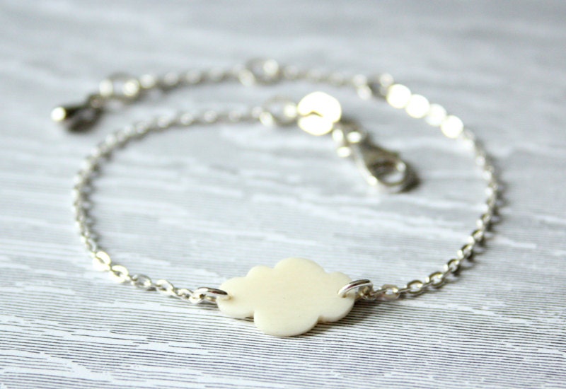 Cloud Bracelet Bone and Sterling Silver - Etsy