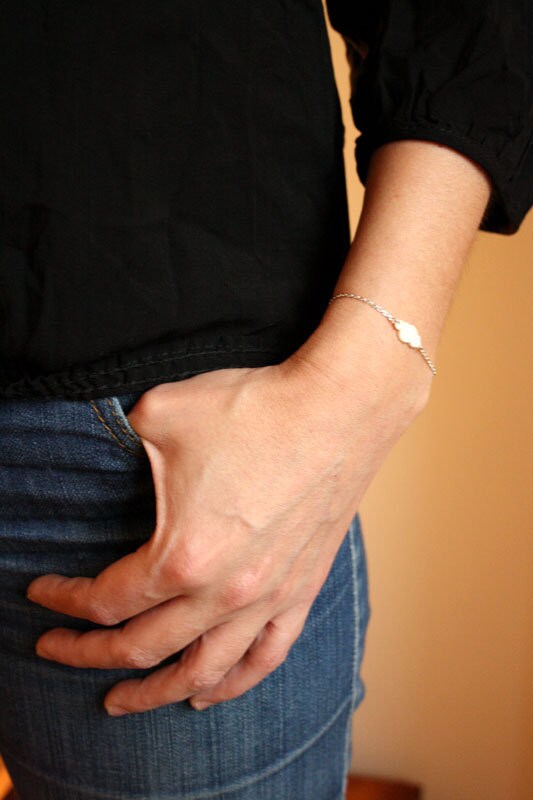 Cloud Bracelet Bone and Sterling Silver - Etsy