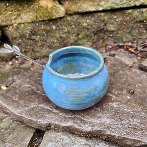 Pottery Salt Well, Salt Cellar comes With Spoon - Etsy