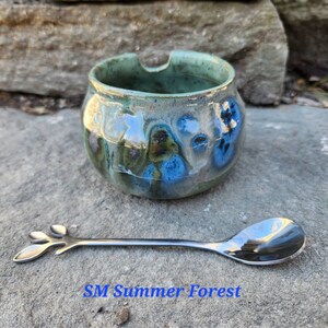 Pottery Salt Well Salt Cellar comes With Spoon - Etsy