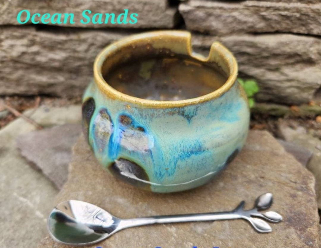 Pottery Salt Well, Salt Cellar comes With Spoon - Etsy