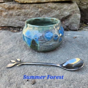 Pottery Salt Well Salt Cellar comes With Spoon - Etsy
