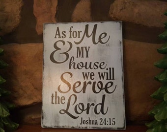 Joshua 24 15 sign | Etsy