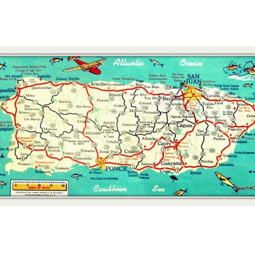 Puerto Rico Vintage Travel Poster Wall Art Print XR2125 - Etsy