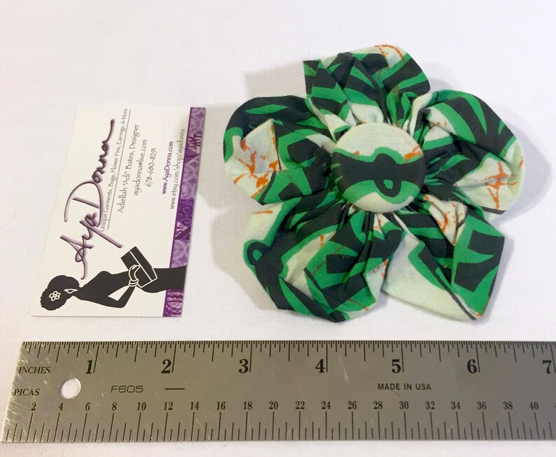 African Print Flower Pins - Etsy