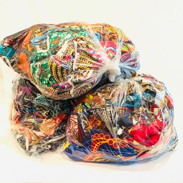 African Fabric Scraps - Etsy