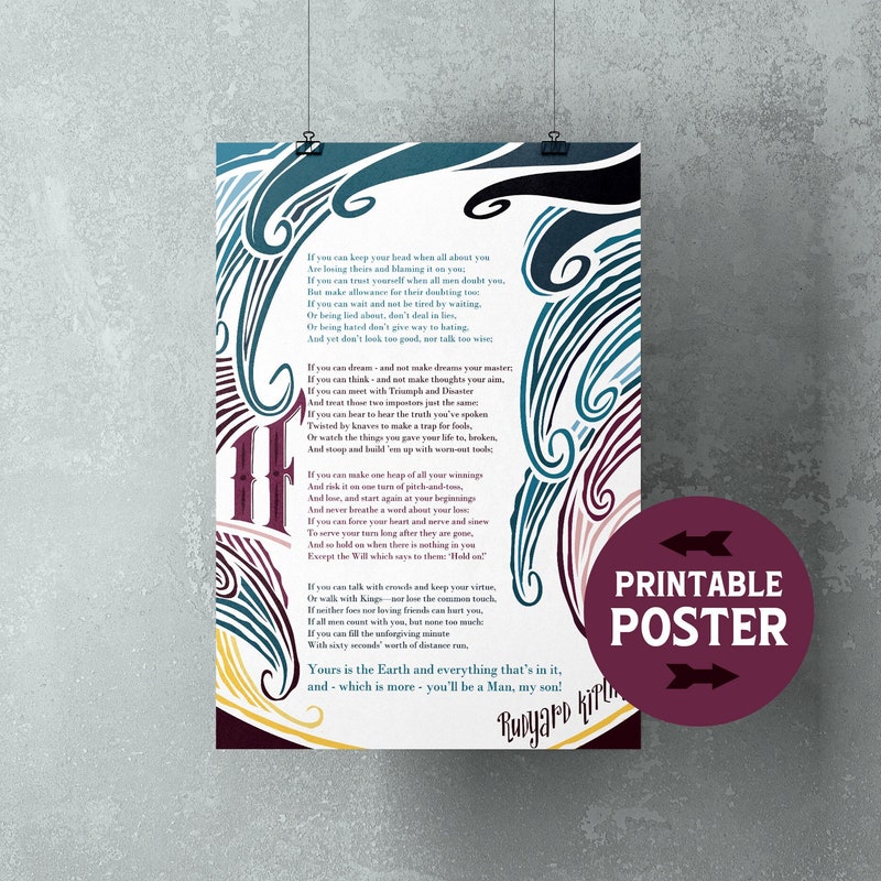Kipling If Poster - Etsy