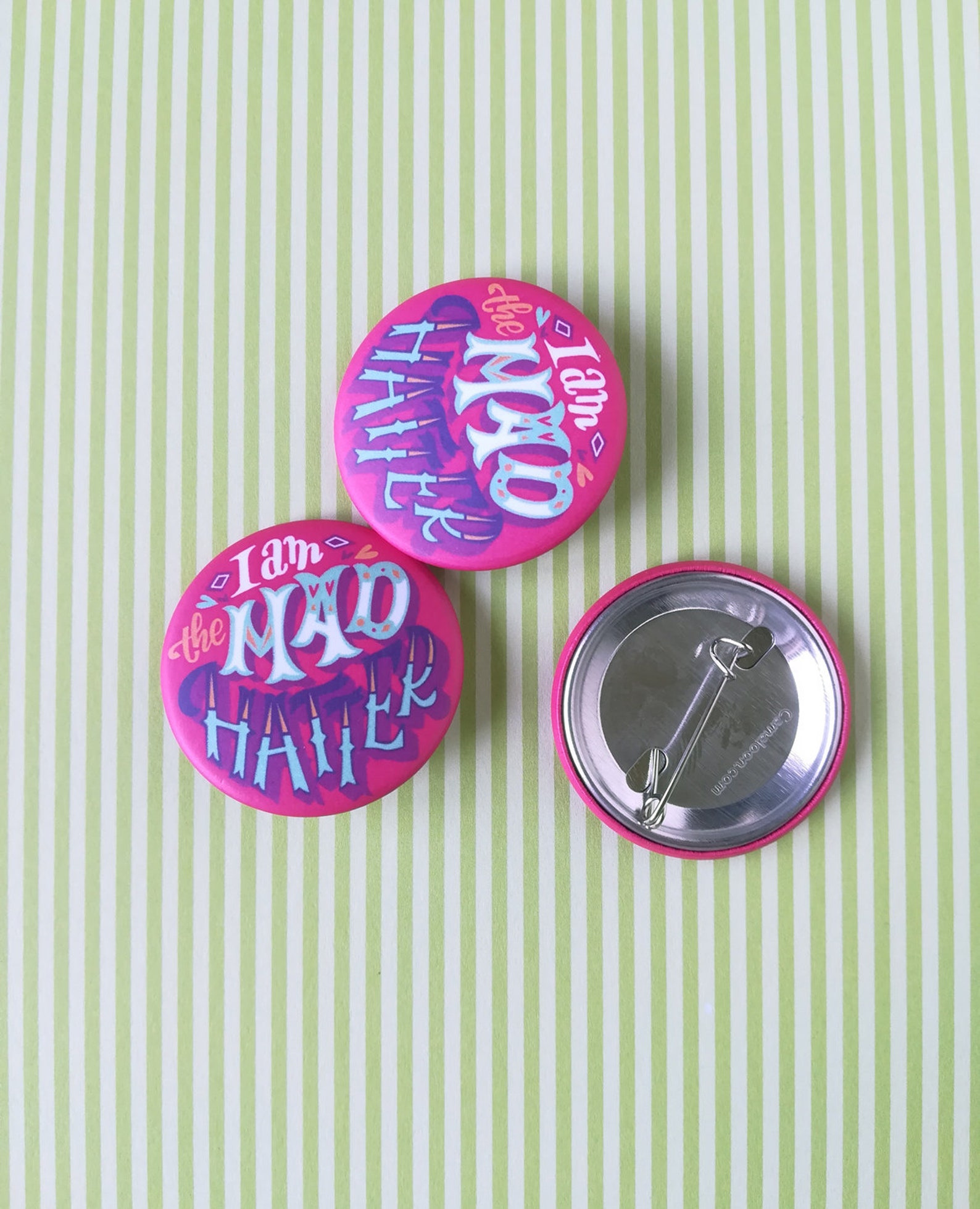 Alice in Wonderland Pins Set of Three: I Am Alice I Am the - Etsy