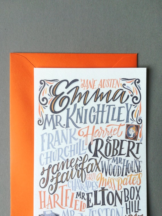 Emma Cards: Characters and Places From the Novel by Jane - Etsy