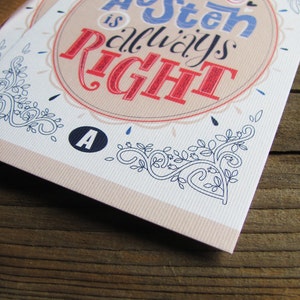 3 Jane Austen is Right Cards, Illustrated Cards With Envelopes - Etsy