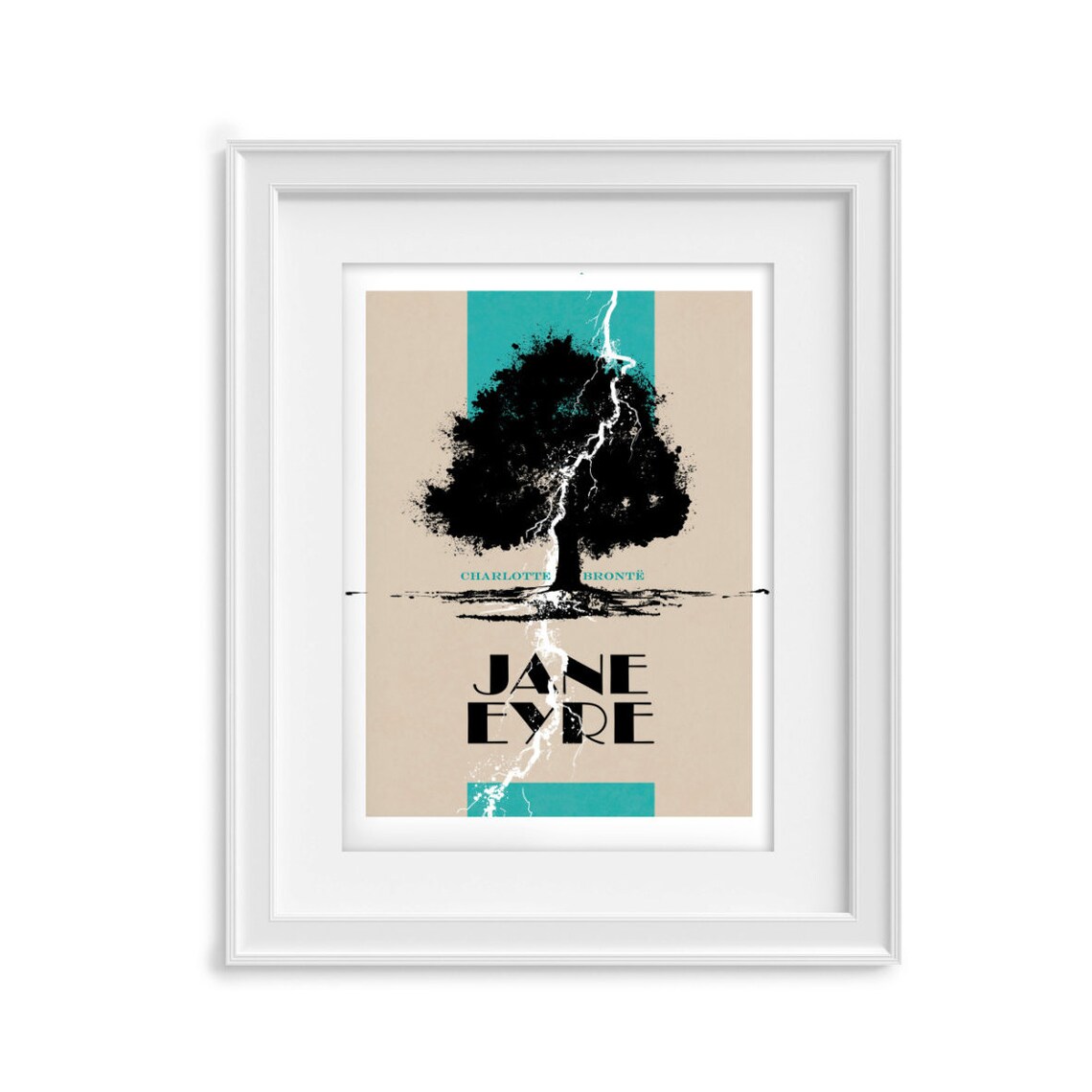 Jane Eyre Poster Charlotte Bronte Lightning Dowloadable | Etsy