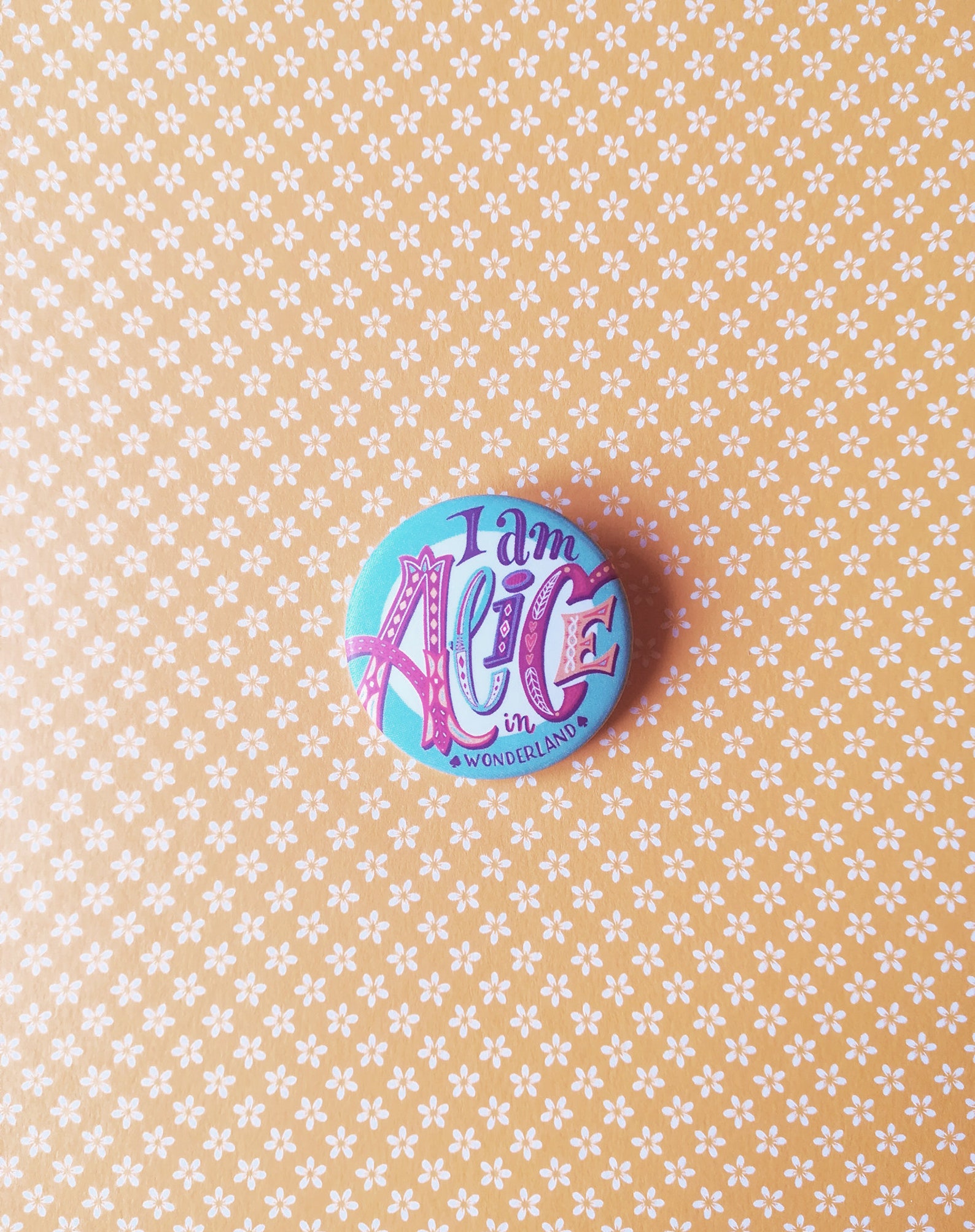 Alice in Wonderland Pins Set of Three: I Am Alice I Am the - Etsy