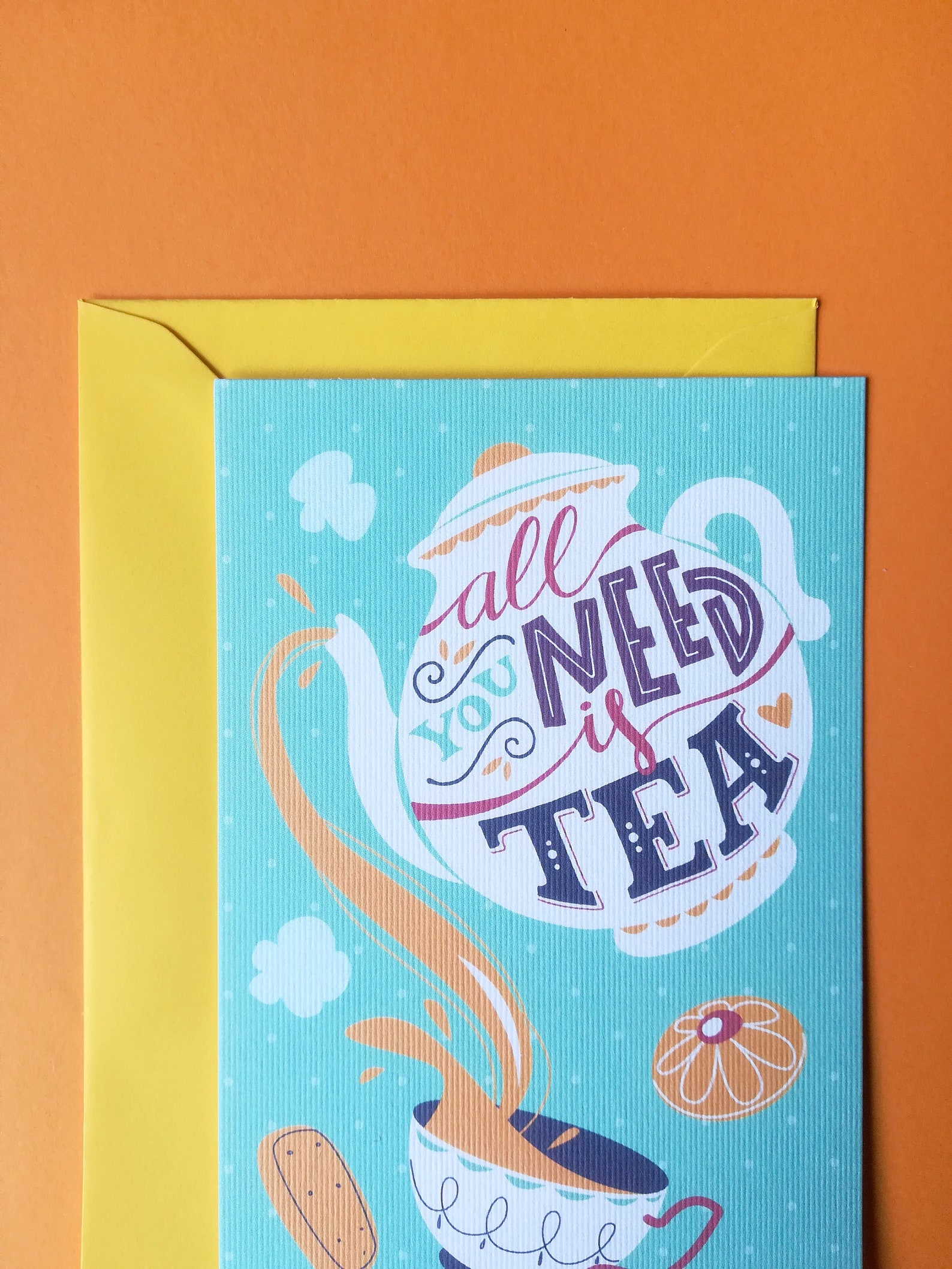 Tea lover cards: All you need is tea 3 cards with envelopes | Etsy