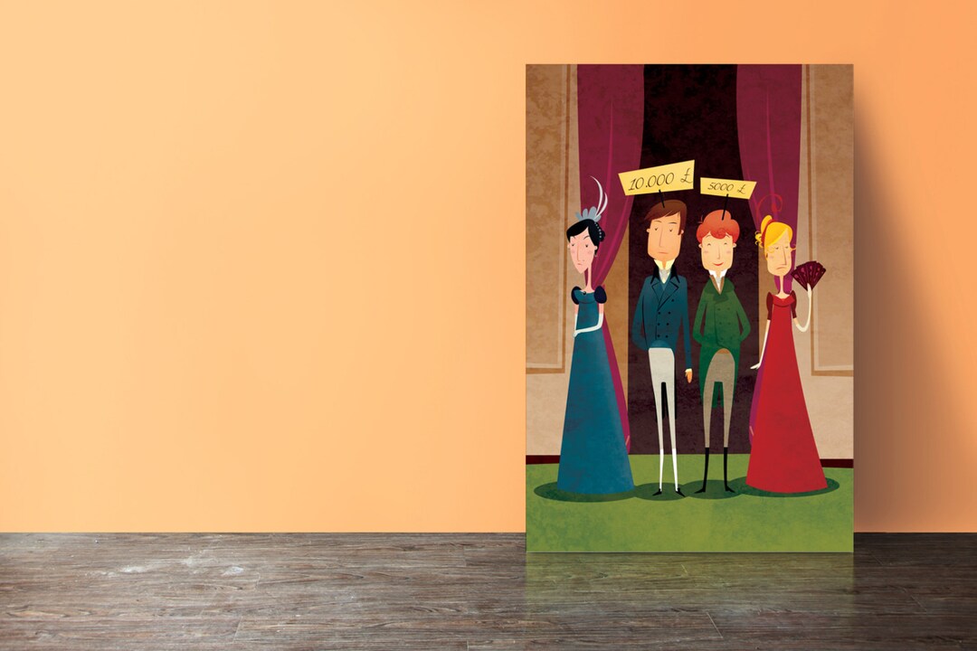 Pride and Prejudice Postcards (set of 5) - Darcy and Bingley Attend the ...
