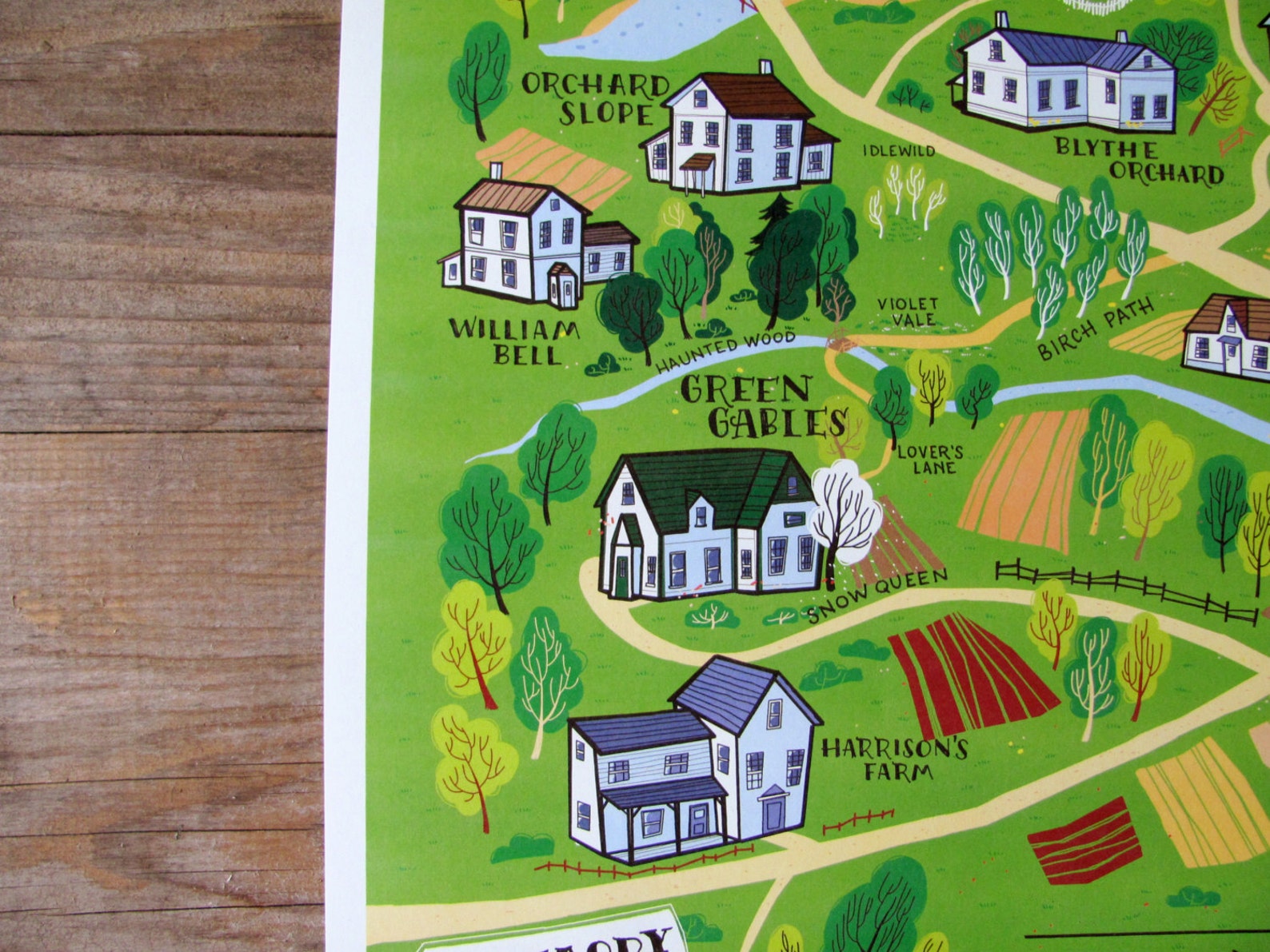 Anne of Green Gables Map Illustrated Map of Avonlea 1260 X | Etsy
