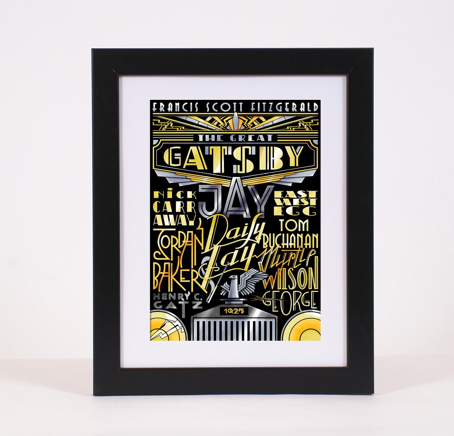The Great Gatsby Poster Dedicated to the Novel by Francis - Etsy