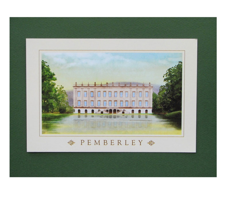 Pride and Prejudice Pemberley Postcards set of 5 - Etsy