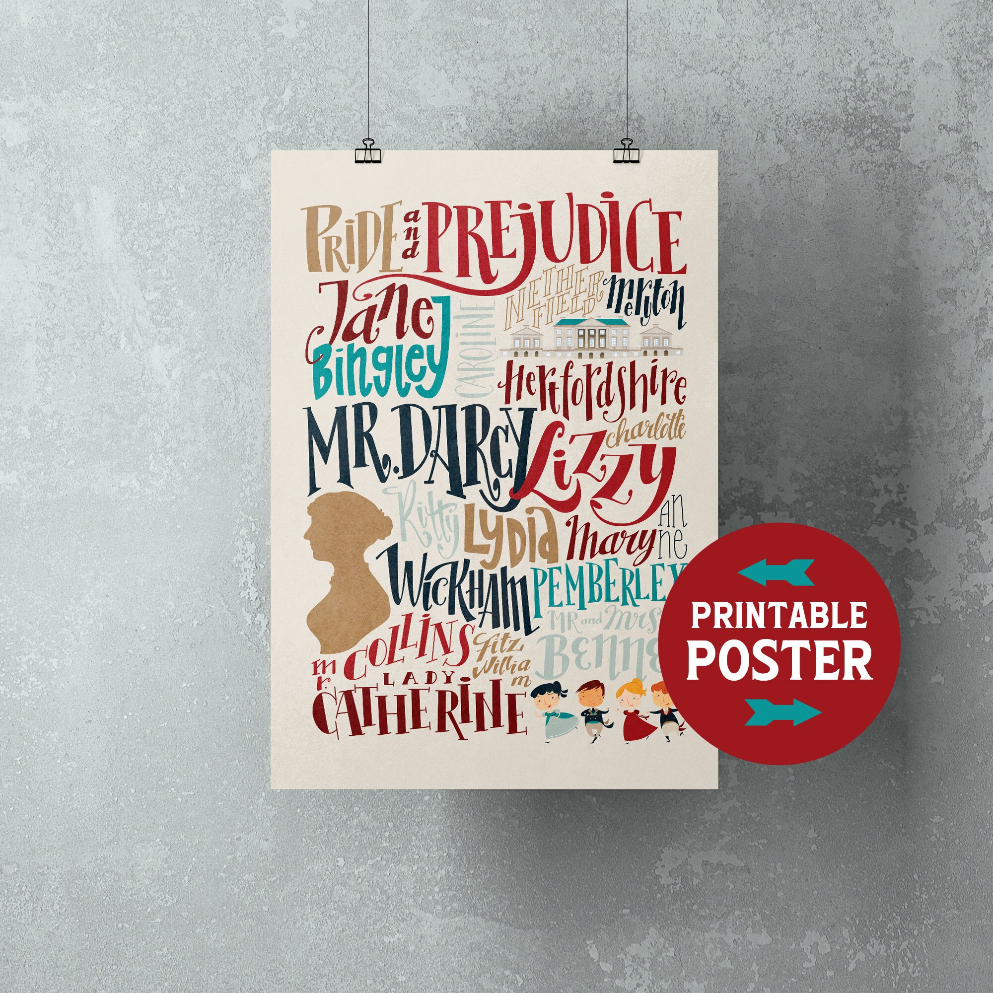 Pride And Prejudice Book Cover Poster